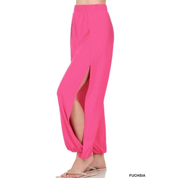 Zenana Outfitters | Pants & Jumpsuits | Nwt Zenana Plus Split Side ...